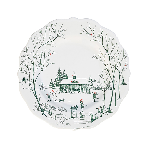 Country Estate Winter Frolic Dessert/Salad Plate - Evergreen - MISI HOME
