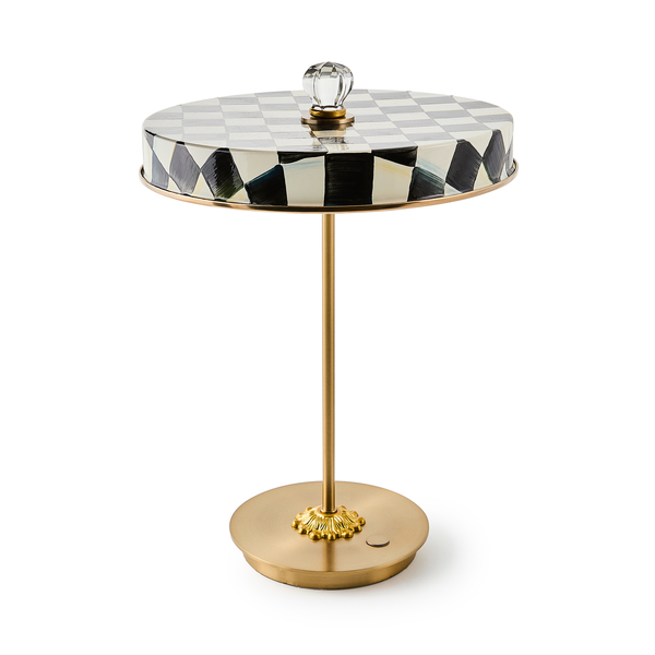 courtly check led rechargeable disk table lamp - MISI HOME