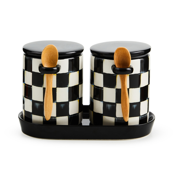 courtly check farmhouse canisters, set of 2 - MISI HOME