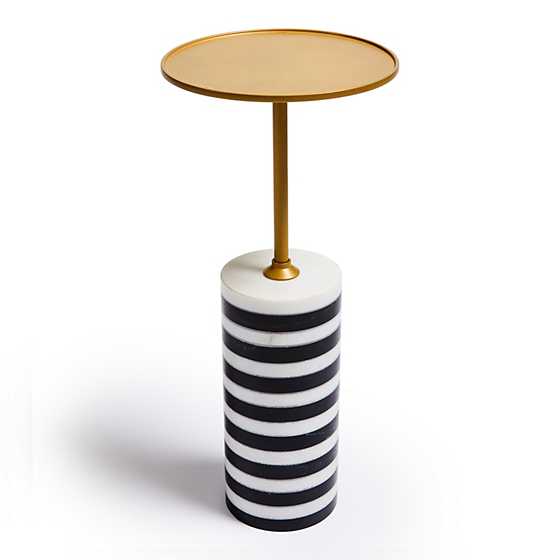 Priorities Round Stripe Side Table - MISI HOME