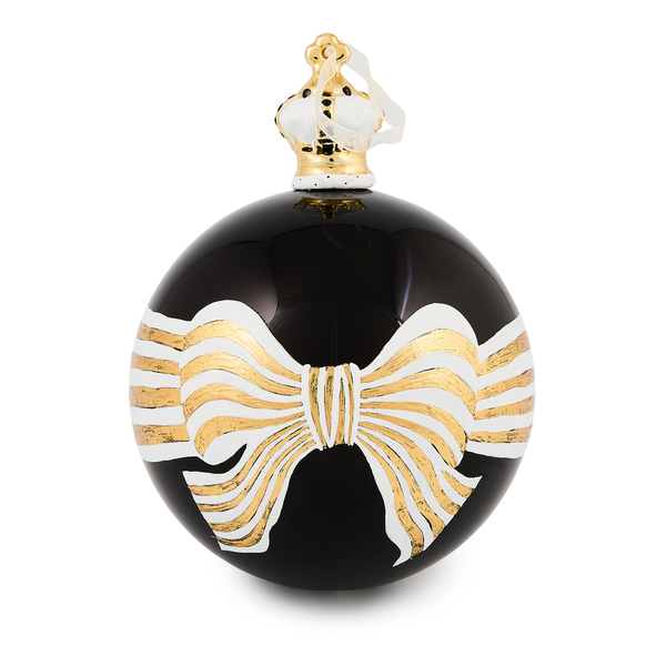 courtly noel bow glass ball ornament - MISI HOME