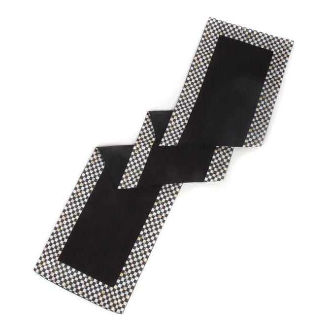 Courtly Check Black Table Runner - MISI HOME