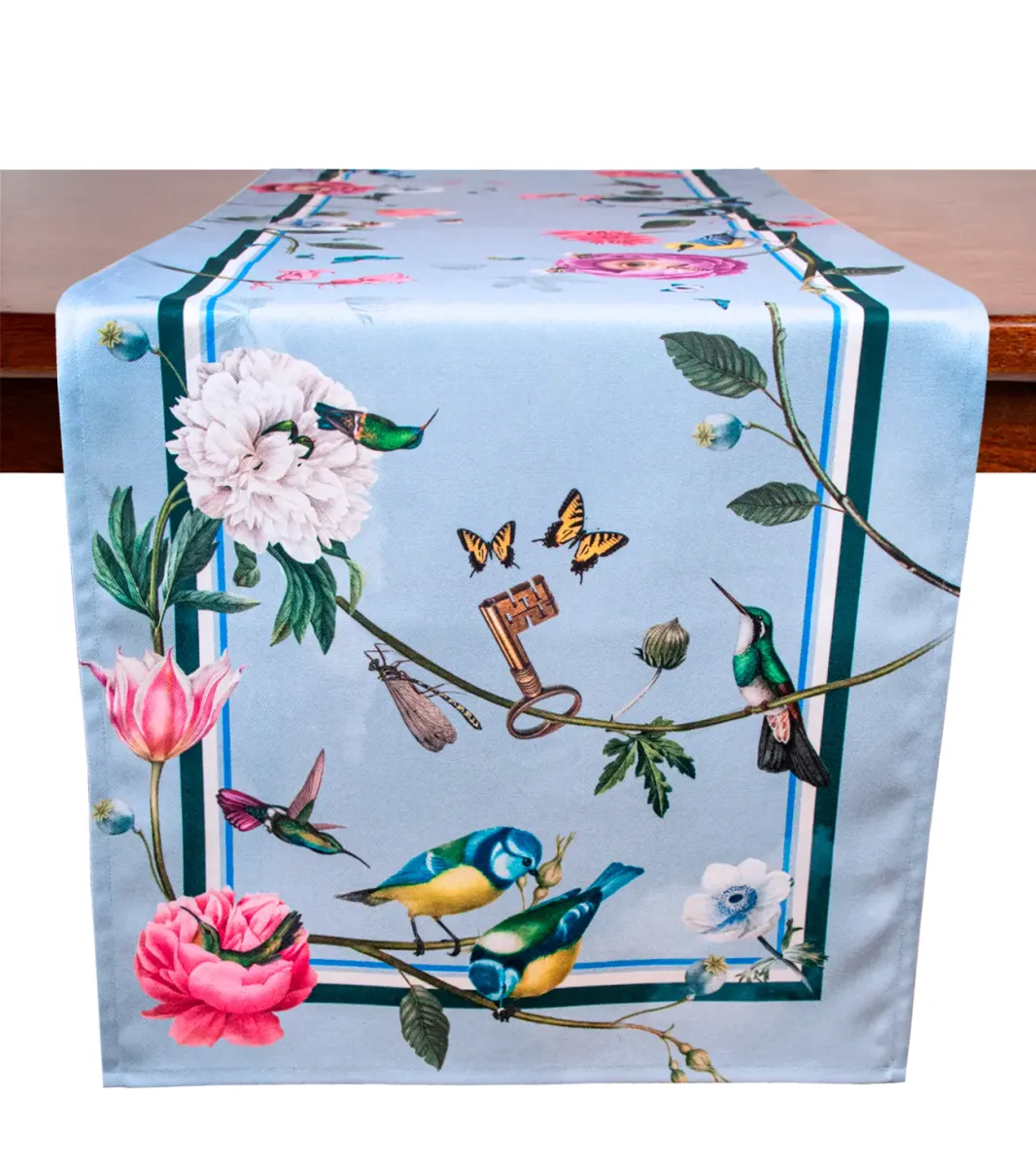TABLE RUNNER BLUE POLLEN MELODY 280cm - MISI HOME