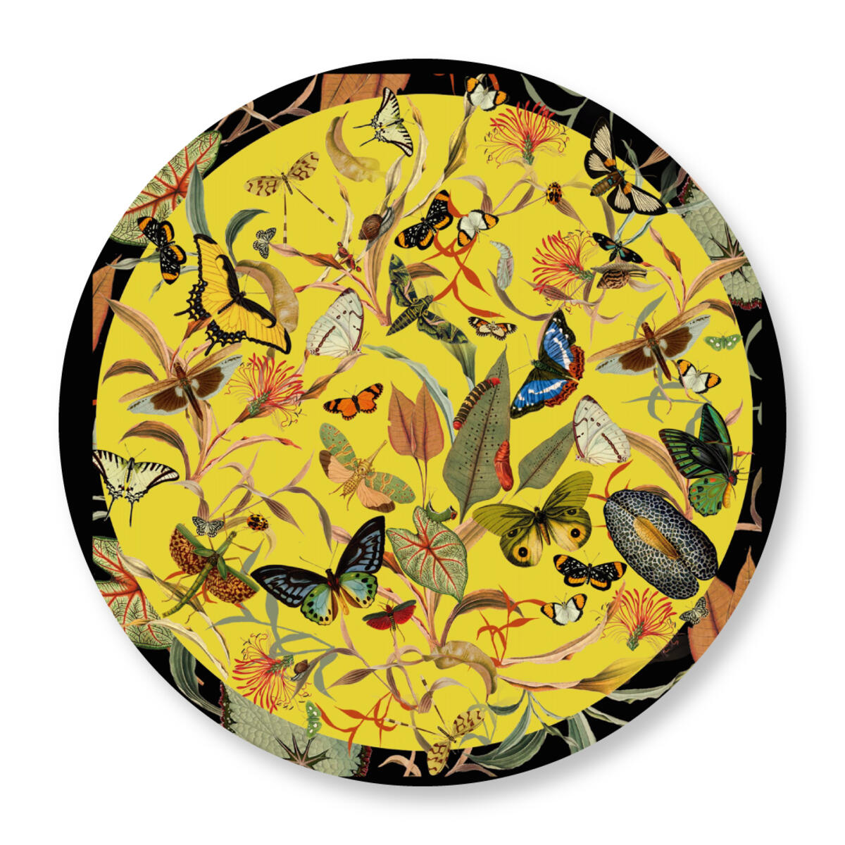 LAZY SUSAN YELLOW BUTTERFLY - MISI HOME